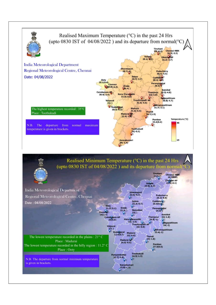 WEATHER REPORT FOR TAMILNADU, PUDUCHERRU & KARAIKAL AREA – Trichy Smart ...